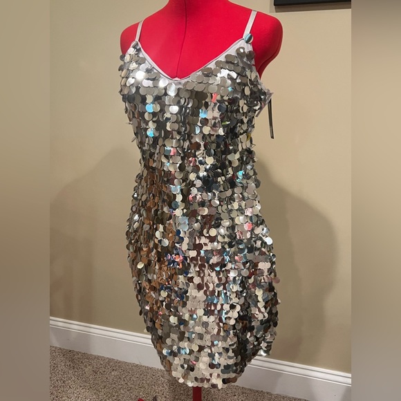 Guess | Dresses | Guess Eras Tour Silver Mirrorball Dress | Poshmark
